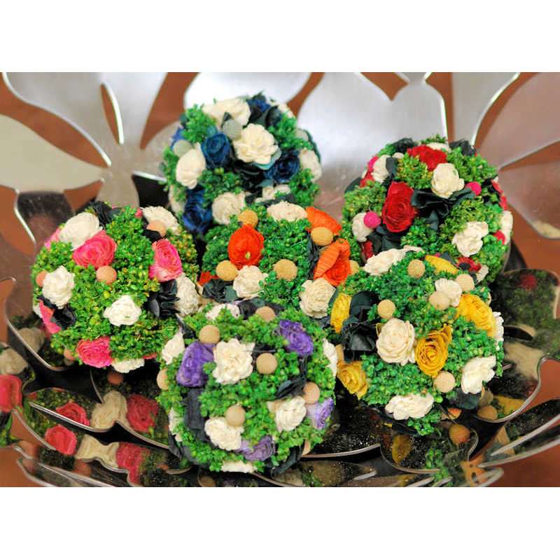 Dried Mini Flower Decor Balls - Decorative Balls For Bowls