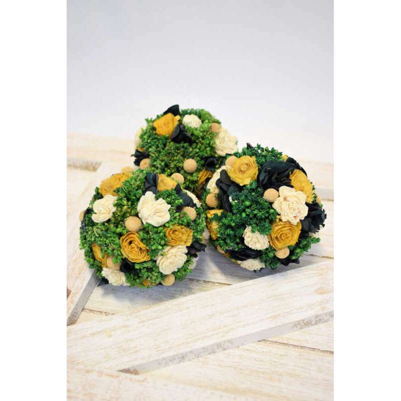 Dried Mini Flower Decor Balls - Decorative Balls For Bowls